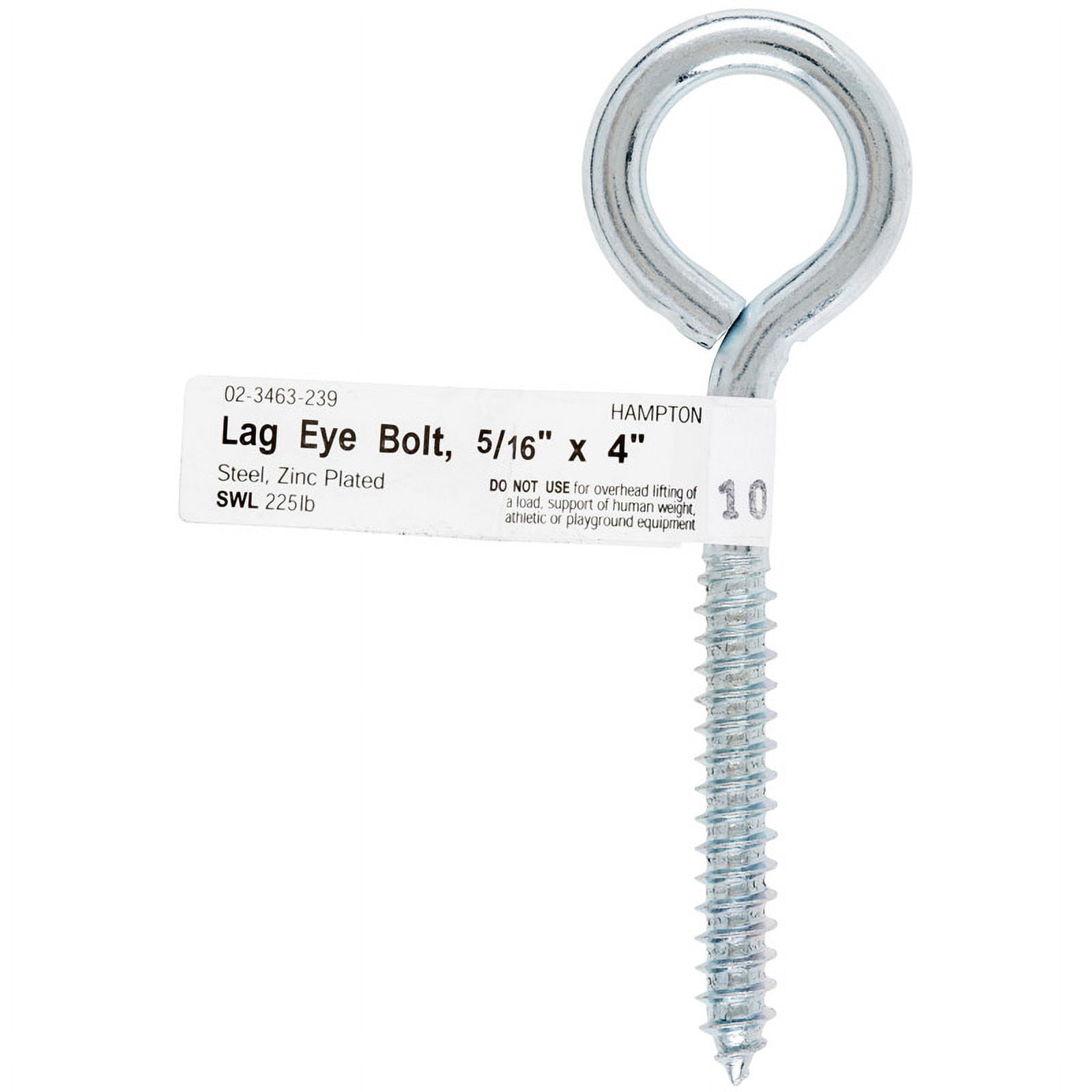 BOLT EYE LAG 5/16""X4"" (Pack of 10) - Walmart.com