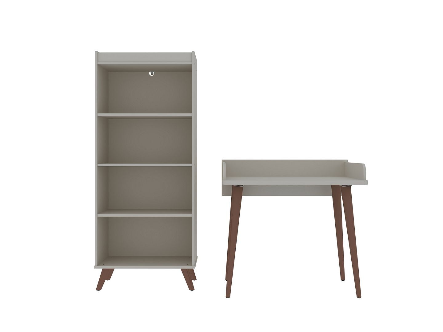 Hampton 2-Piece Home Basic Office Set in Off White - Walmart.com