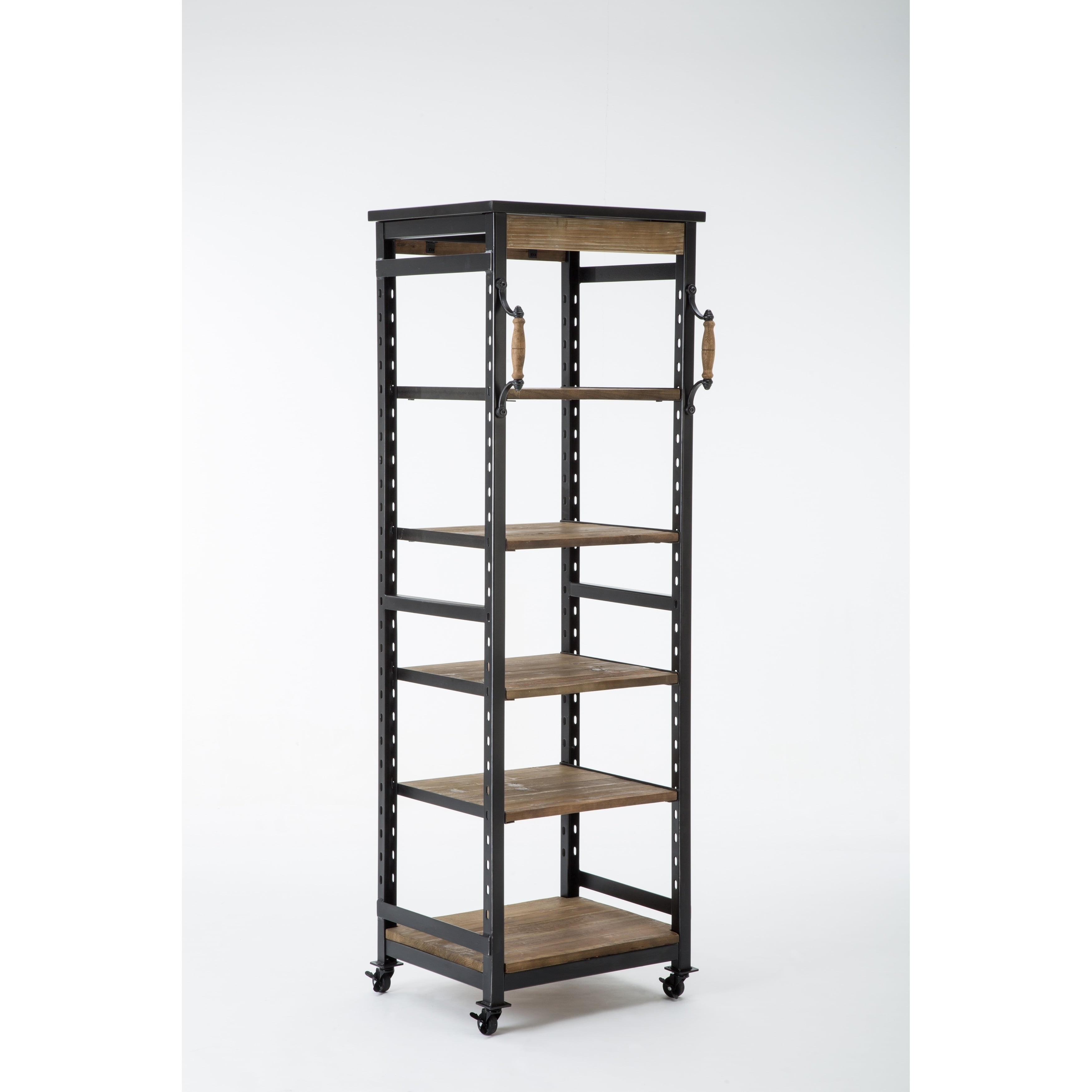 Hampton 5 Shelf Industrial Two Tone Bookshelf - Walmart.com