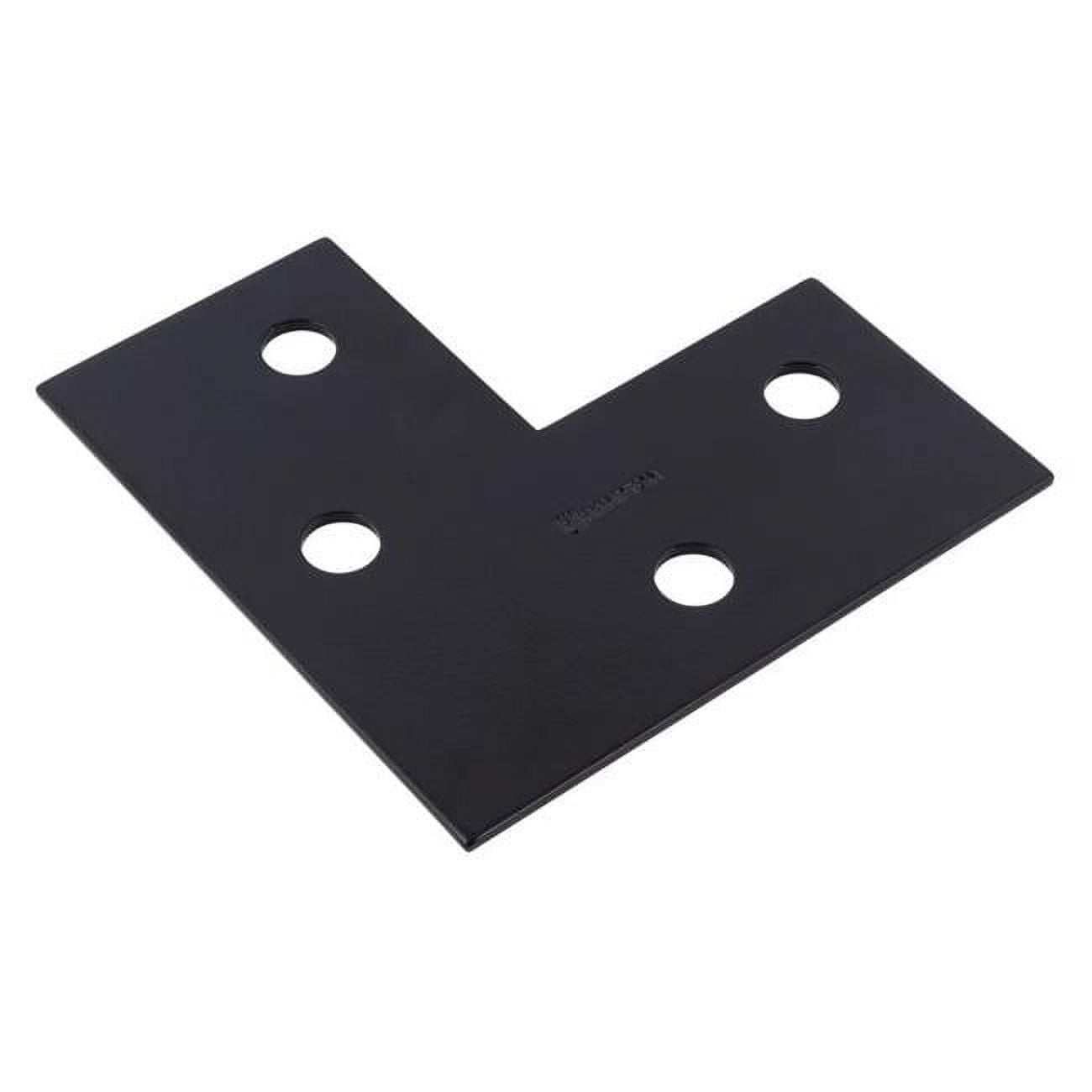Hampton 6 in. H X 6 in. W X 1/8 in. D Black Steel Corner Plate ...
