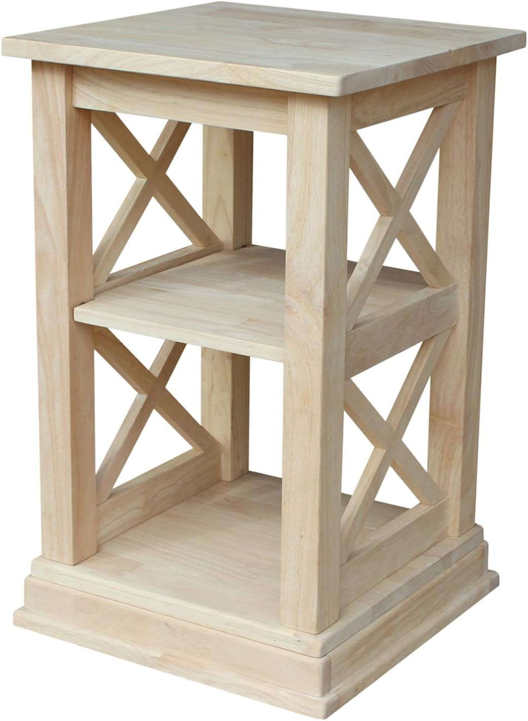 Hampton Accent Table, 16 in W x 16 in D x 26 in H, Unfinished - Walmart.com