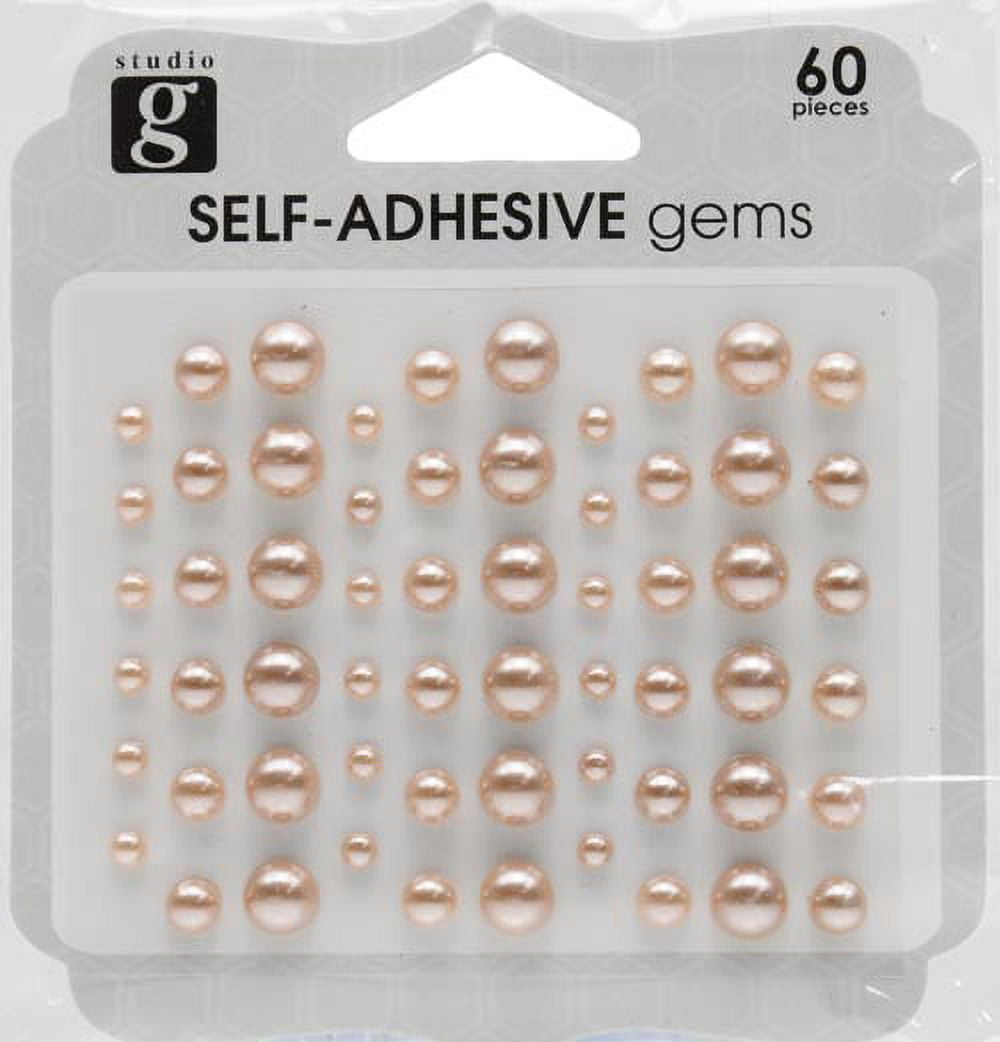 Studio G Beige Adhesive Pearls, 60 Count Scrapbooking Embellishments ...