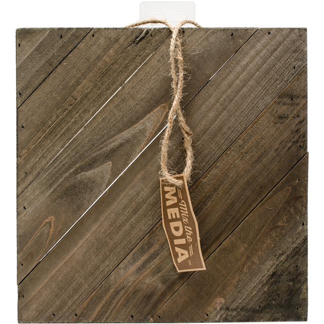 Jillibean Soup Mix The Media Diagonal Wooden Plank-10"X10" Dark ...