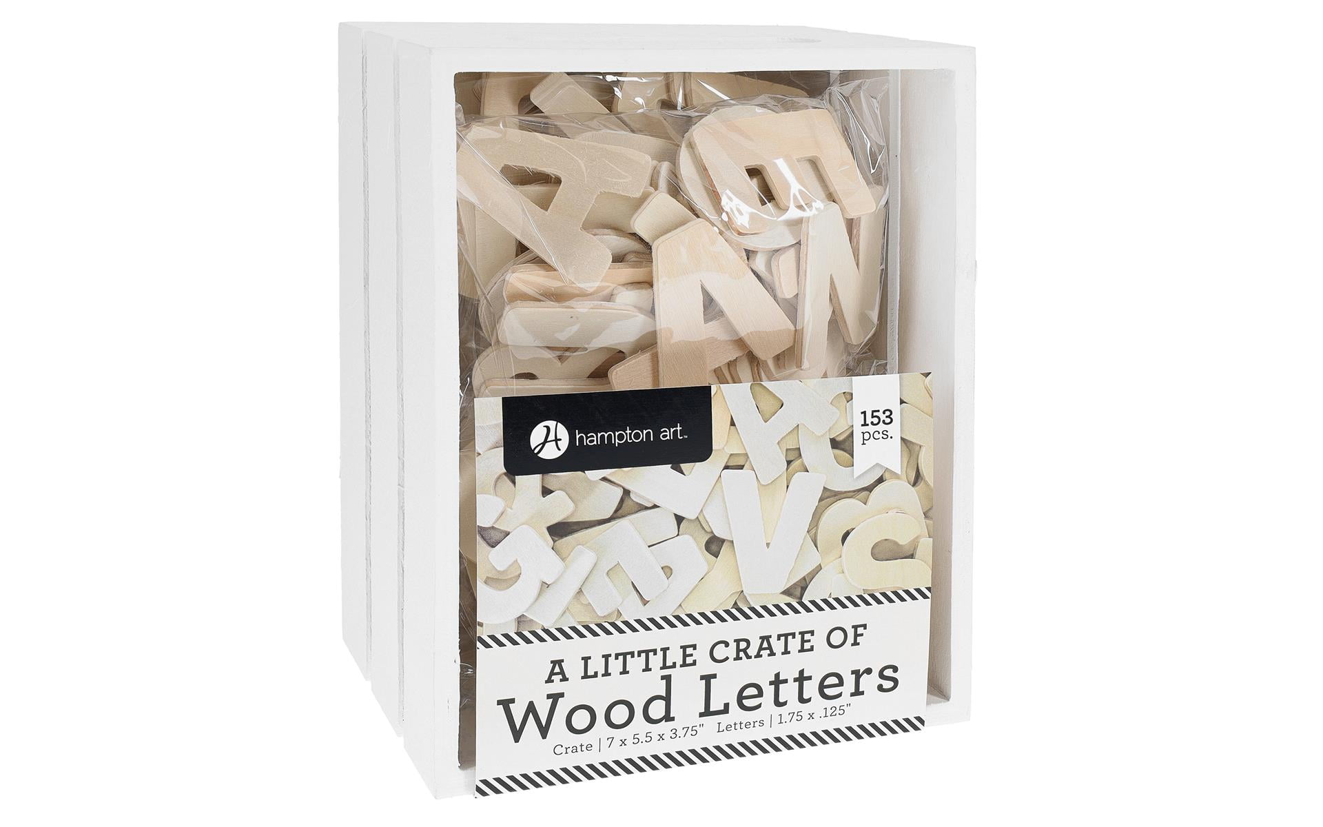 Hampton Art - Little Crate Of Wood Letters 153Pc, Wooden Letters, Wood ...