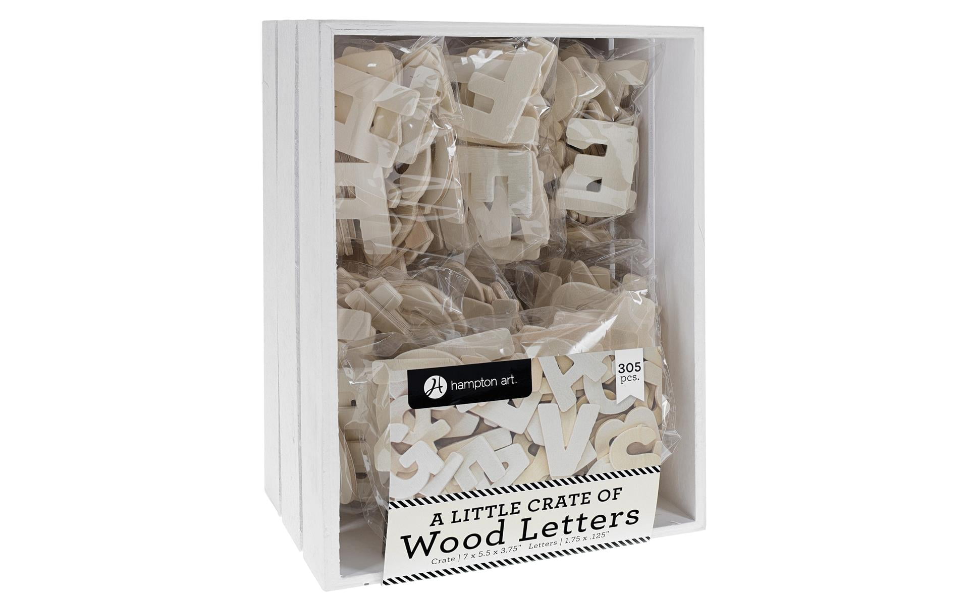Hampton Art - Little Crate Of Wood Letters 305Pc, Wooden Letters, Wood ...
