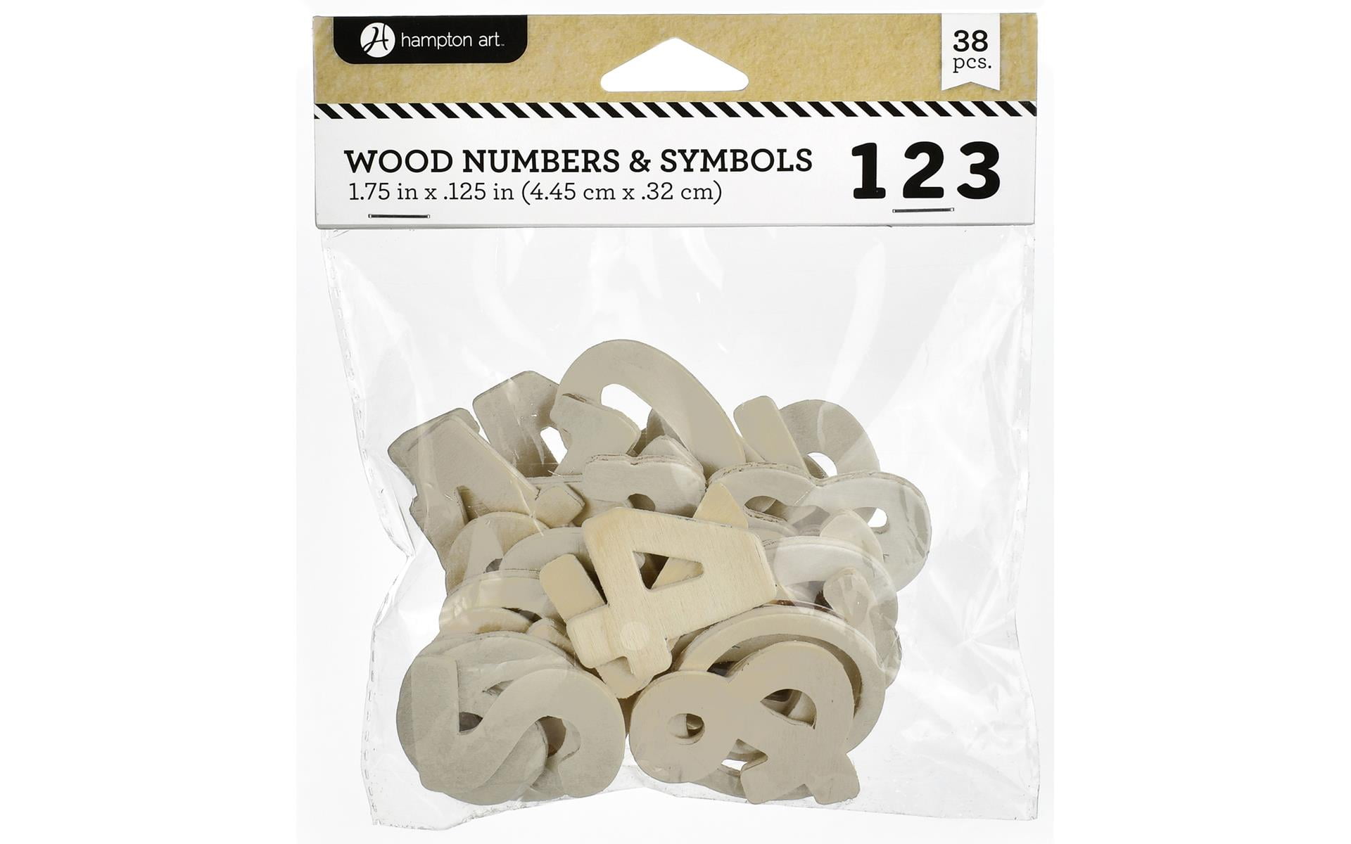Hampton Art Wood Numbers 38Pc - Assorted Wooden Numbers For Crafts, Diy ...