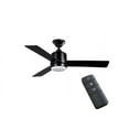 Hampton Bay Castlegate 44" Indoor LED Black Ceiling Fan w/Light Kit and ...