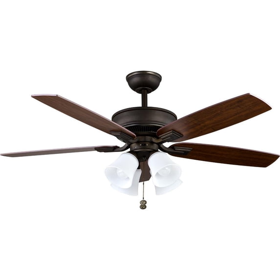 Hampton Bay Devron 52 in. LED Indoor Oil-Rubbed Bronze Ceiling Fan ...