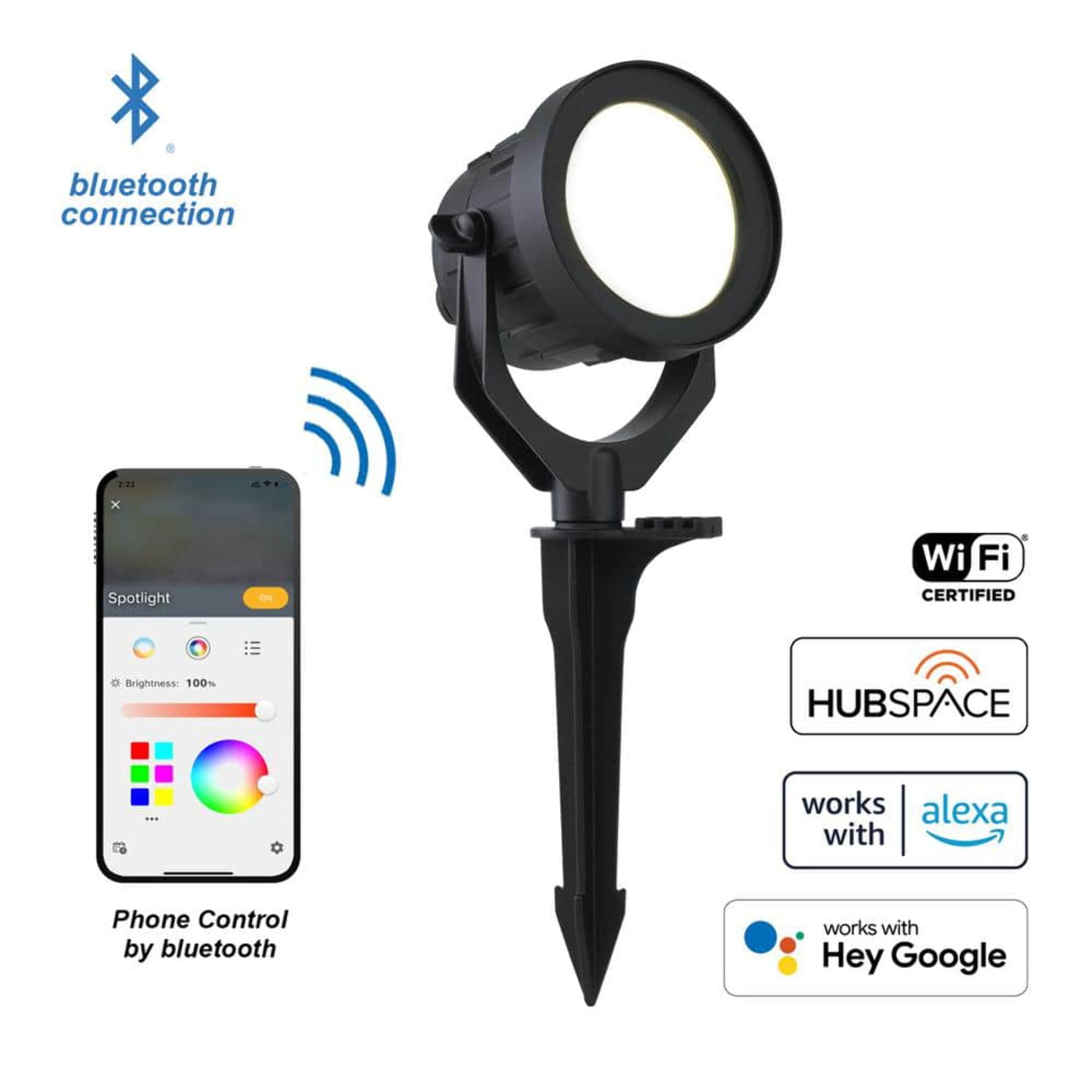 Hampton Bay Low Voltage Black LED Landscape Flood Light Powered by ...