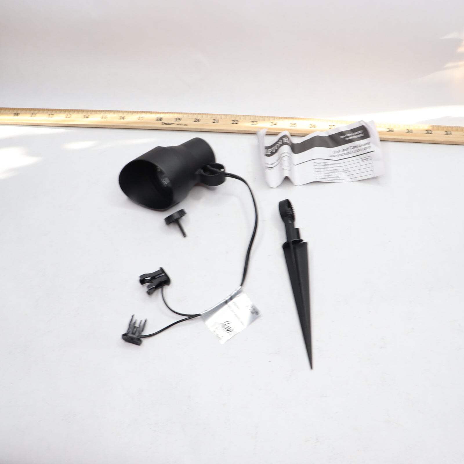 Hampton Bay Low Voltage Outdoor Landscape Flood Light Bi-Pin Black 20W ...