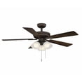 Hampton Bay Sinclair II 44 in. Indoor LED Ceiling Fan with Light, Oil ...