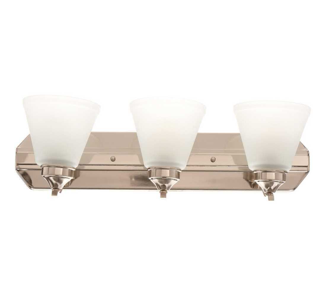 Hampton Bay Tavish 24 in. 3-Light Brushed Nickel Classic Vanity with ...