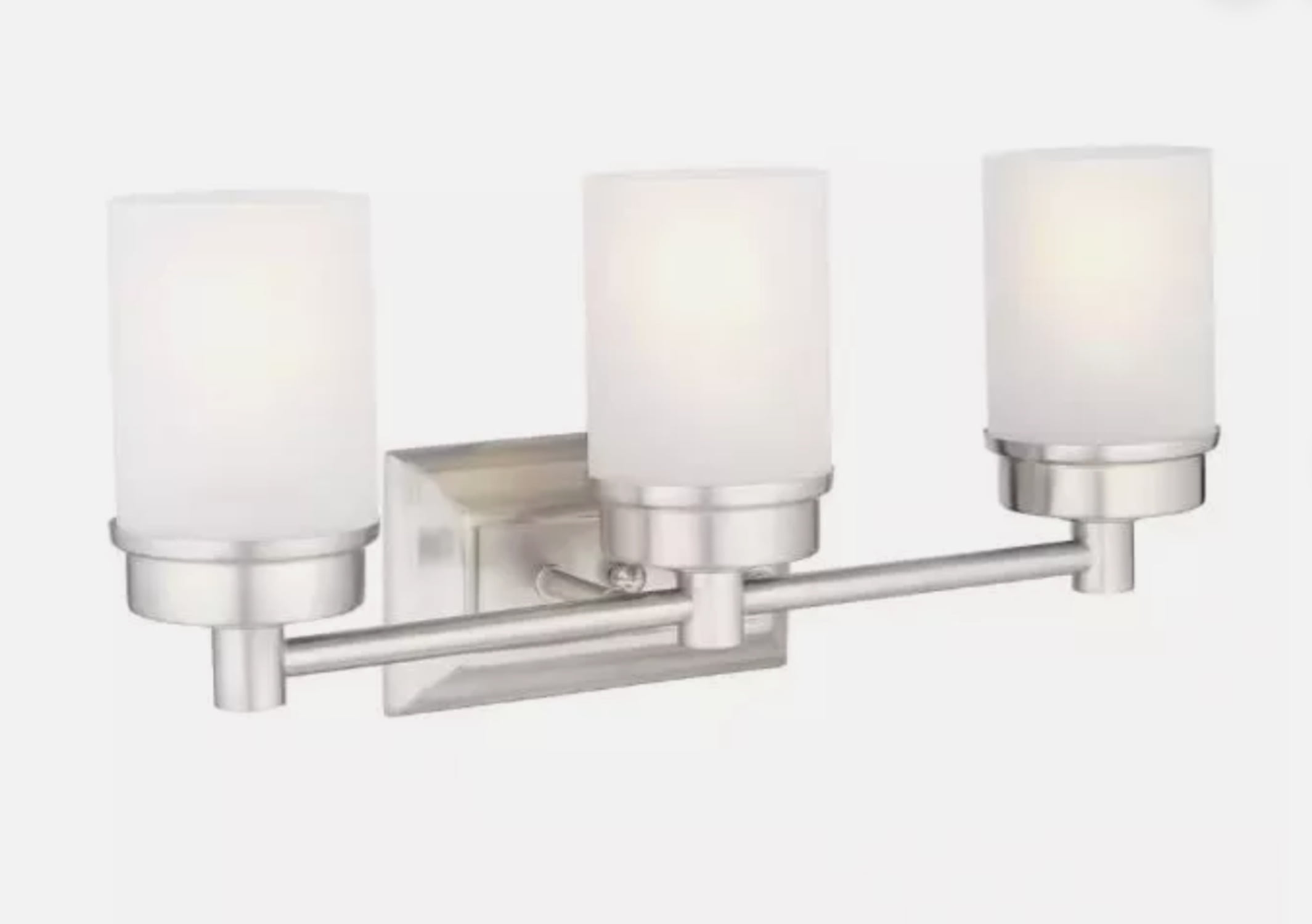 Hampton Bay Transitional 3-Light Brushed Nickel Vanity Light - Walmart.com