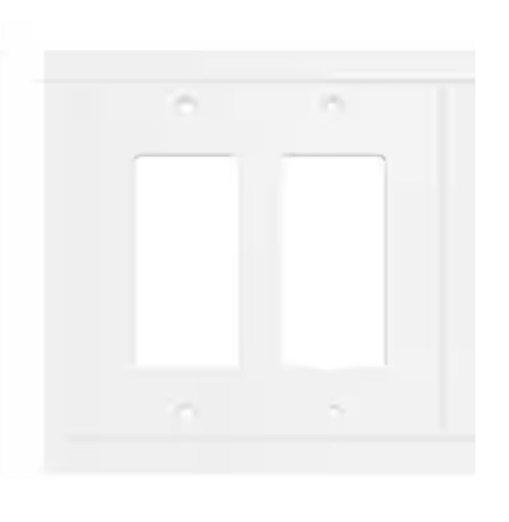 Hampton Bay W44660-PW Belfast Double GFCI Cover Plate Pure White ...