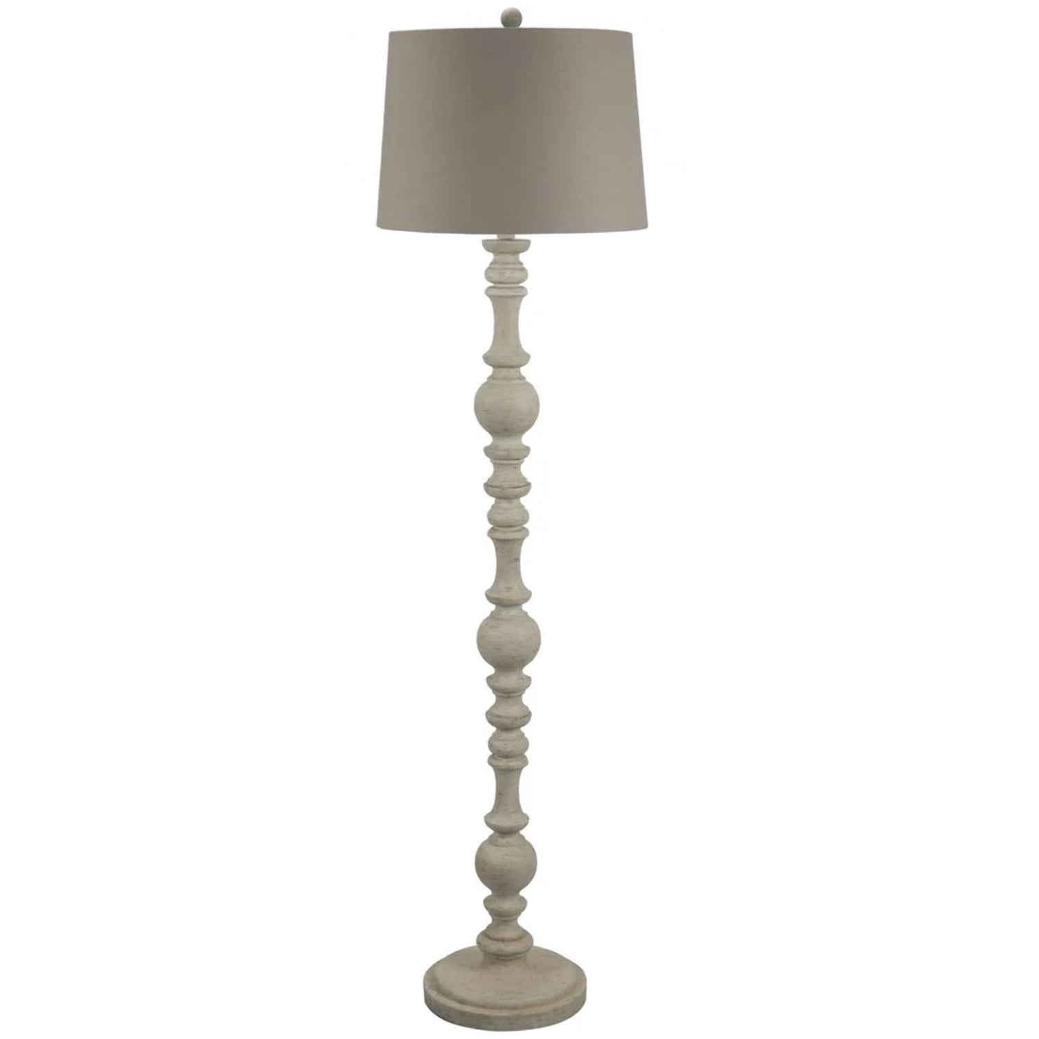 Hampton Bay Witherby 61 in. Farmhouse Tall Light, Shabby White Floor ...