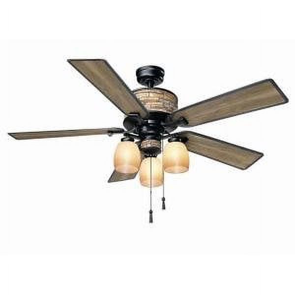 Hampton Bay YG205-NI Ellijay 52 in. Indoor/Outdoor Natural Iron Ceiling ...