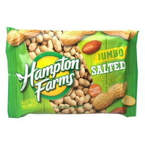 Hampton Farms Bulk Whole Salted Roasted Peanuts - 5 lb. Bag, USA Grown ...