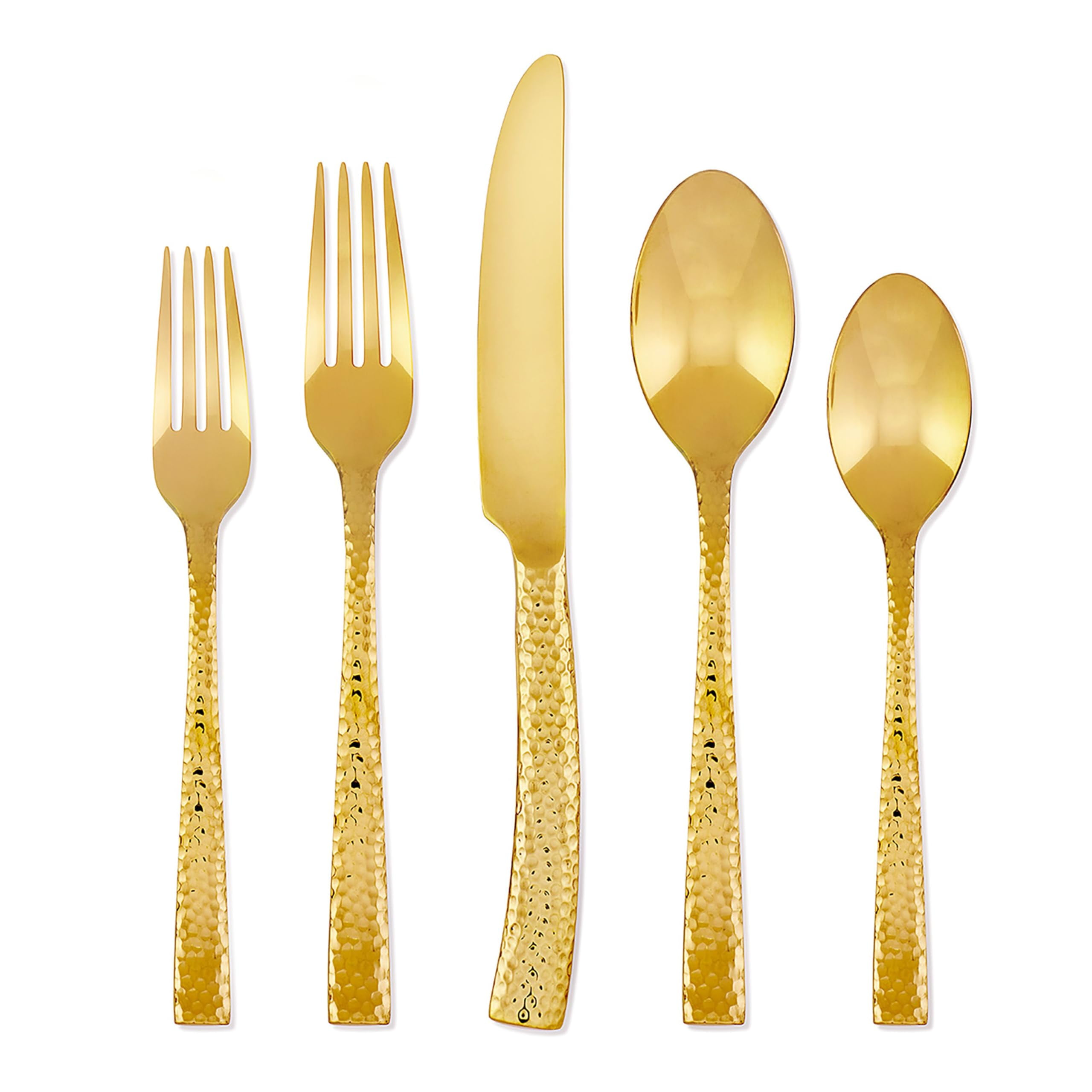 Hampton Forge Paris Hammered , Stainless Steel, 20-Piece Flatware Set ...