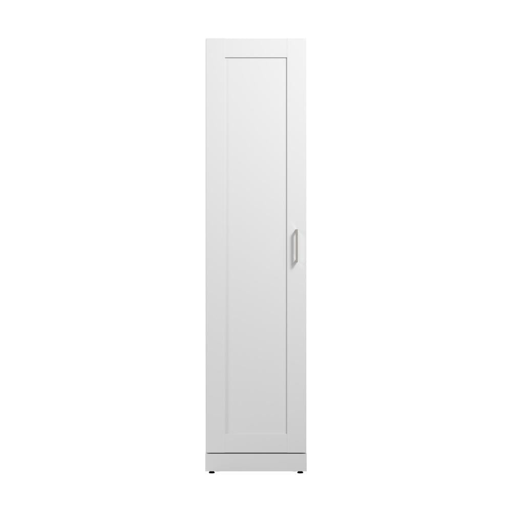 Hampton Heights Tall Narrow Storage Cabinet with Door in White ...