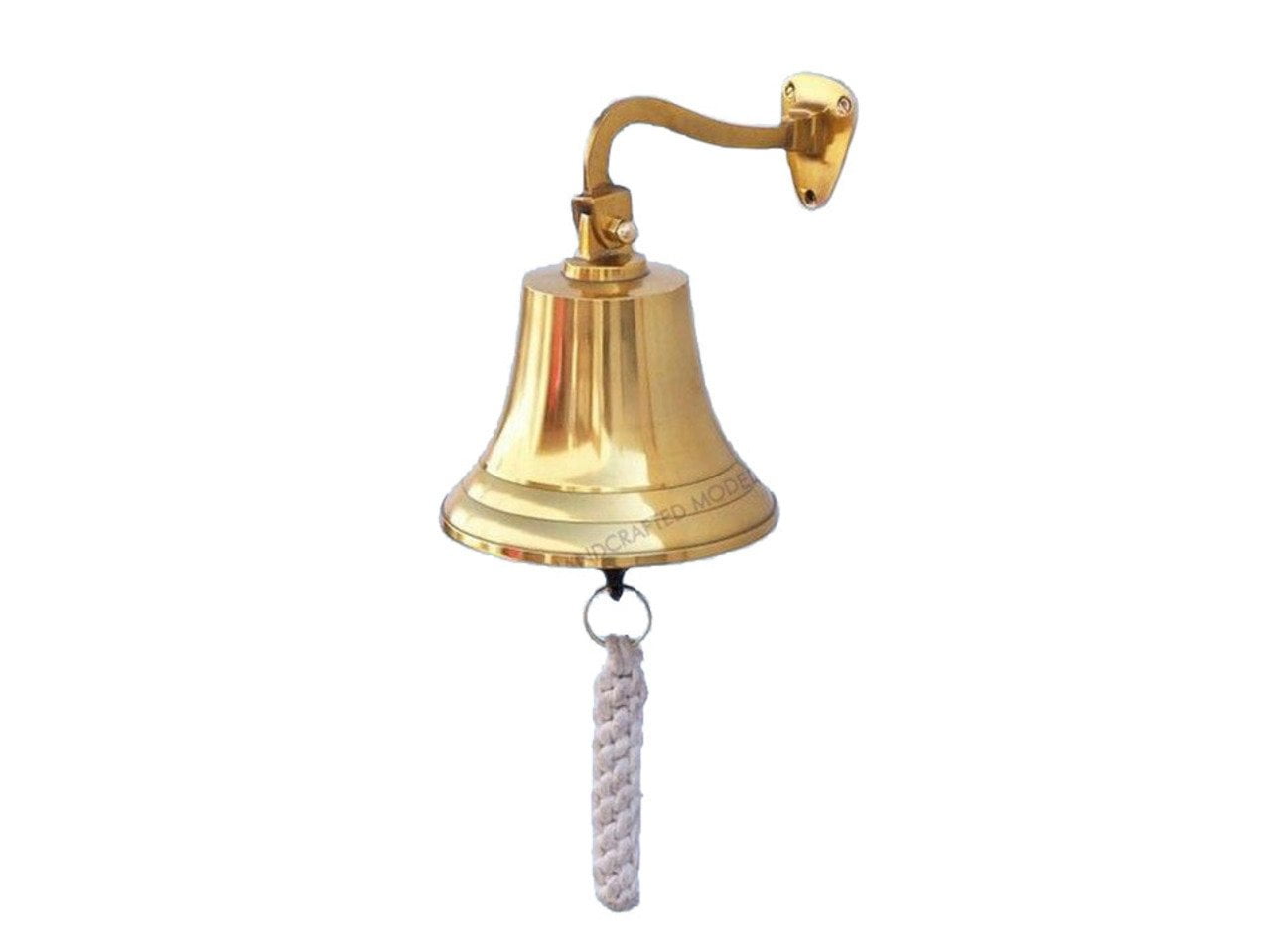 Hampton Nautical 3xglass-101 Brass Plated Hanging Ship's Bell 9 ...