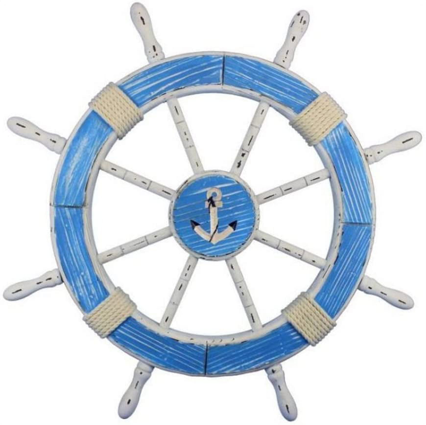 "Hampton Nautical Wheel-30-110-anchor Wooden Rustic Decorative Ship ...