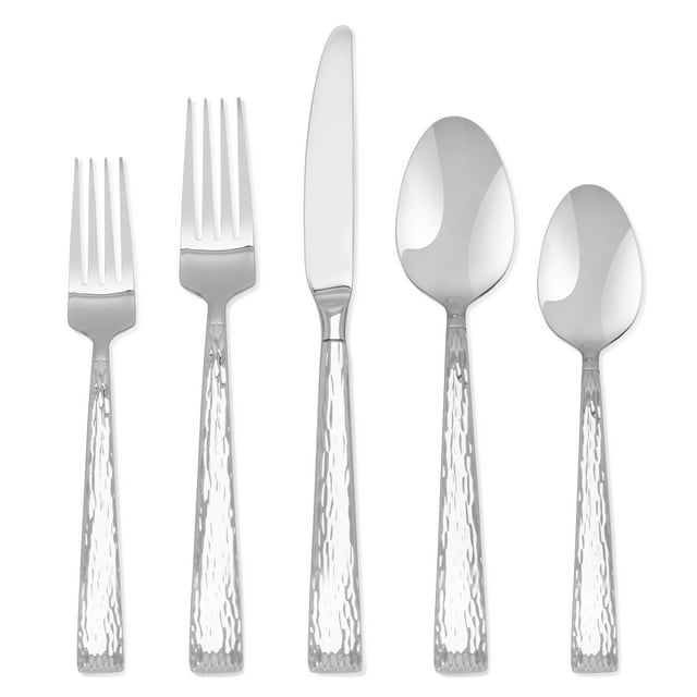 Hampton Signature™ Brocade Hammered - 20 Piece Flatware Set, Service ...