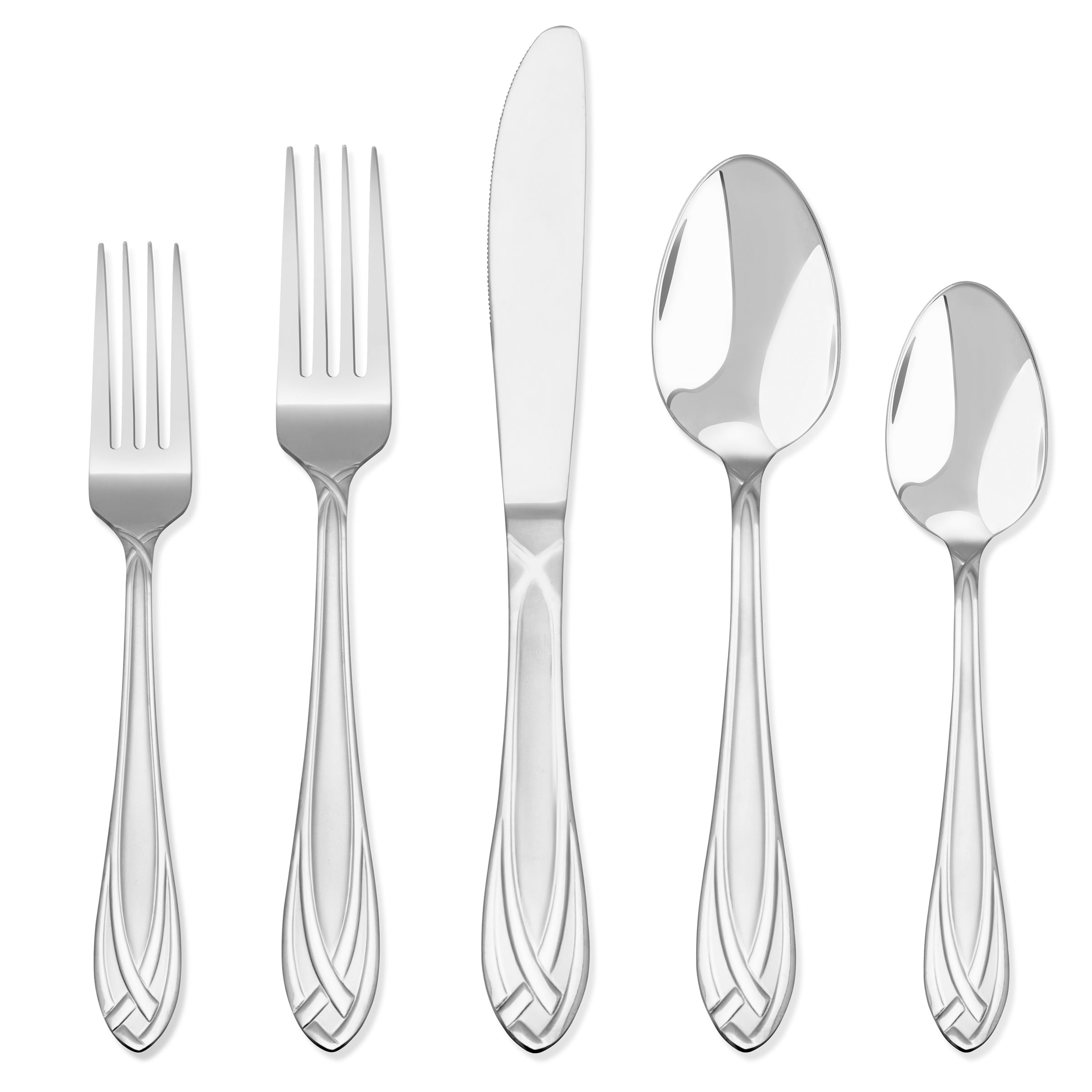 Hampton Signature™ Lace Frosted - 54-Piece Flatware Set, Service for 8 ...