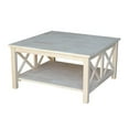 Hampton Square Natural Wood Coffee Table - Walmart.com