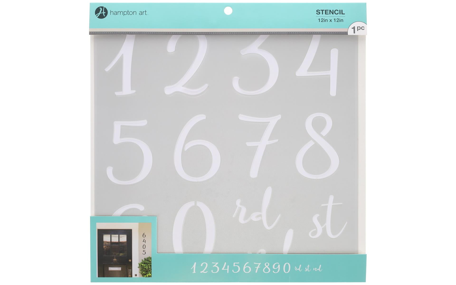 Hampton Stencil 12x12 Numbers - Walmart.com