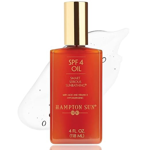 Hampton Sun SPF 4 Classic Sun Oil | Ultra-Hydrating Luxury Sunbathing ...