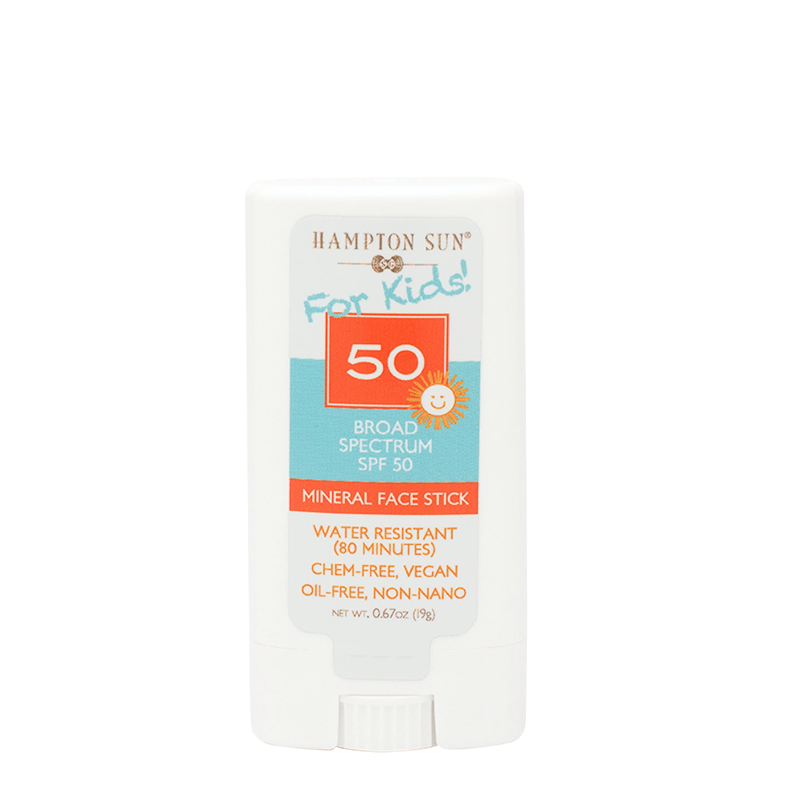 Hampton Sun SPF 50 Mineral Sunscreen Face Stick for Kids | Gentle + Sheer | Broad-Spectrum Non ...
