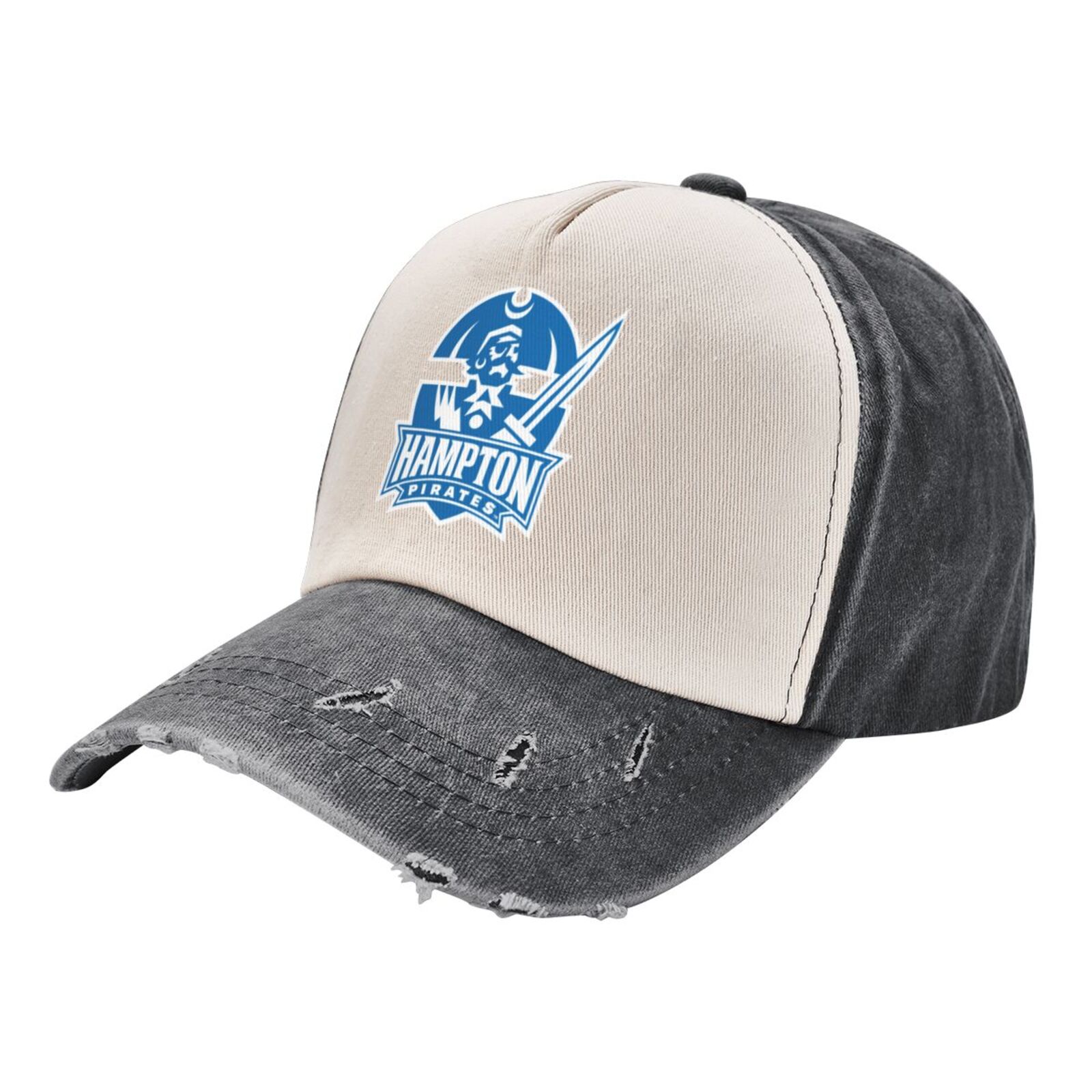Hampton University Logo Baseball Cap Vintage Denim Adjustable Sport Dad ...