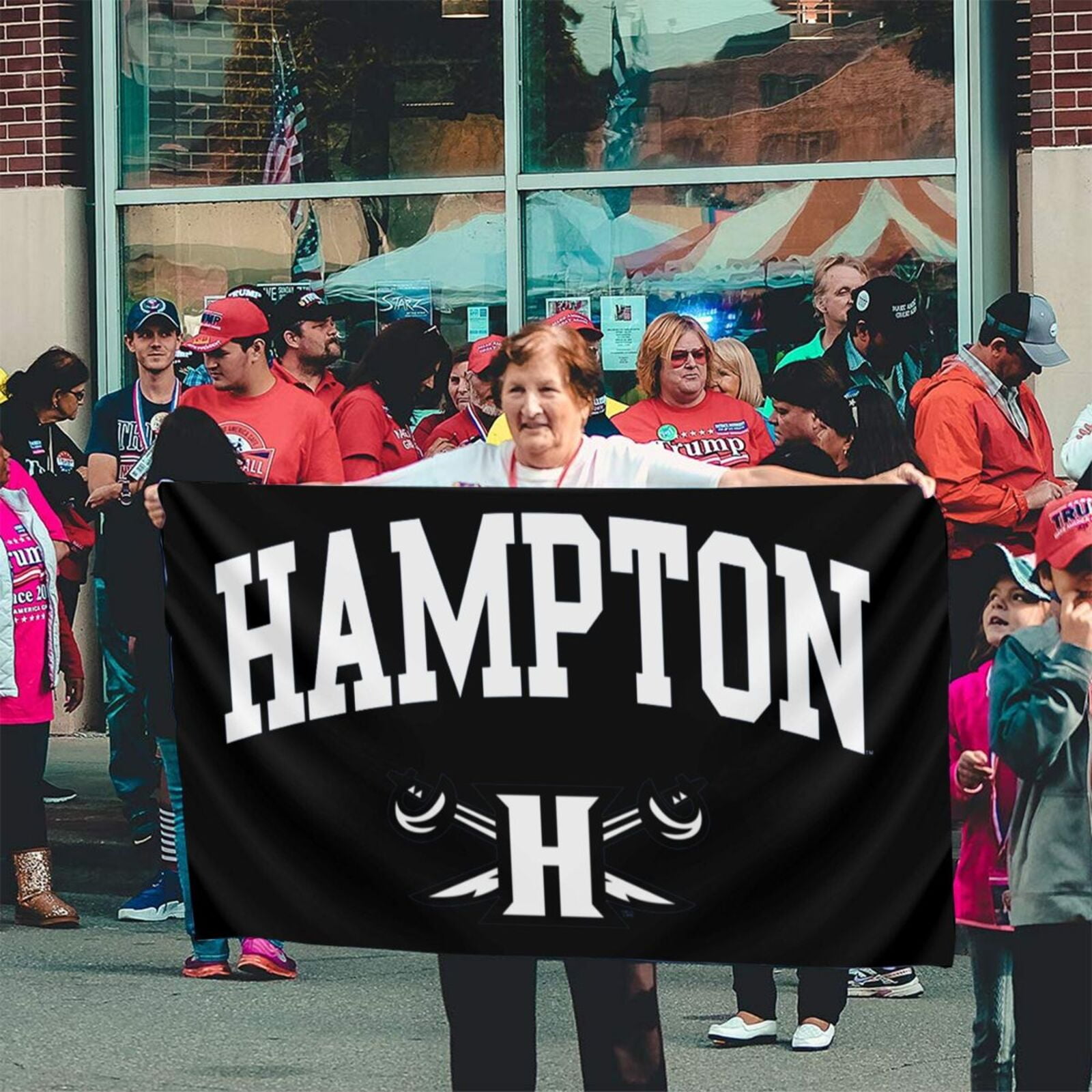 Hampton University Logo Flag 3x5 FT Holiday Banner Garden Yard House ...