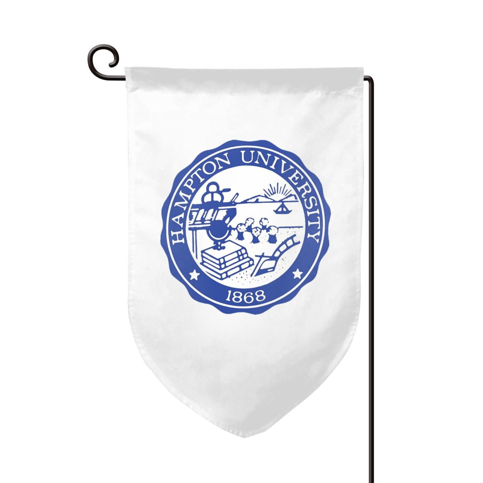 Hampton University Logo Garden Flag - Double Sided Banners For Outdoor ...