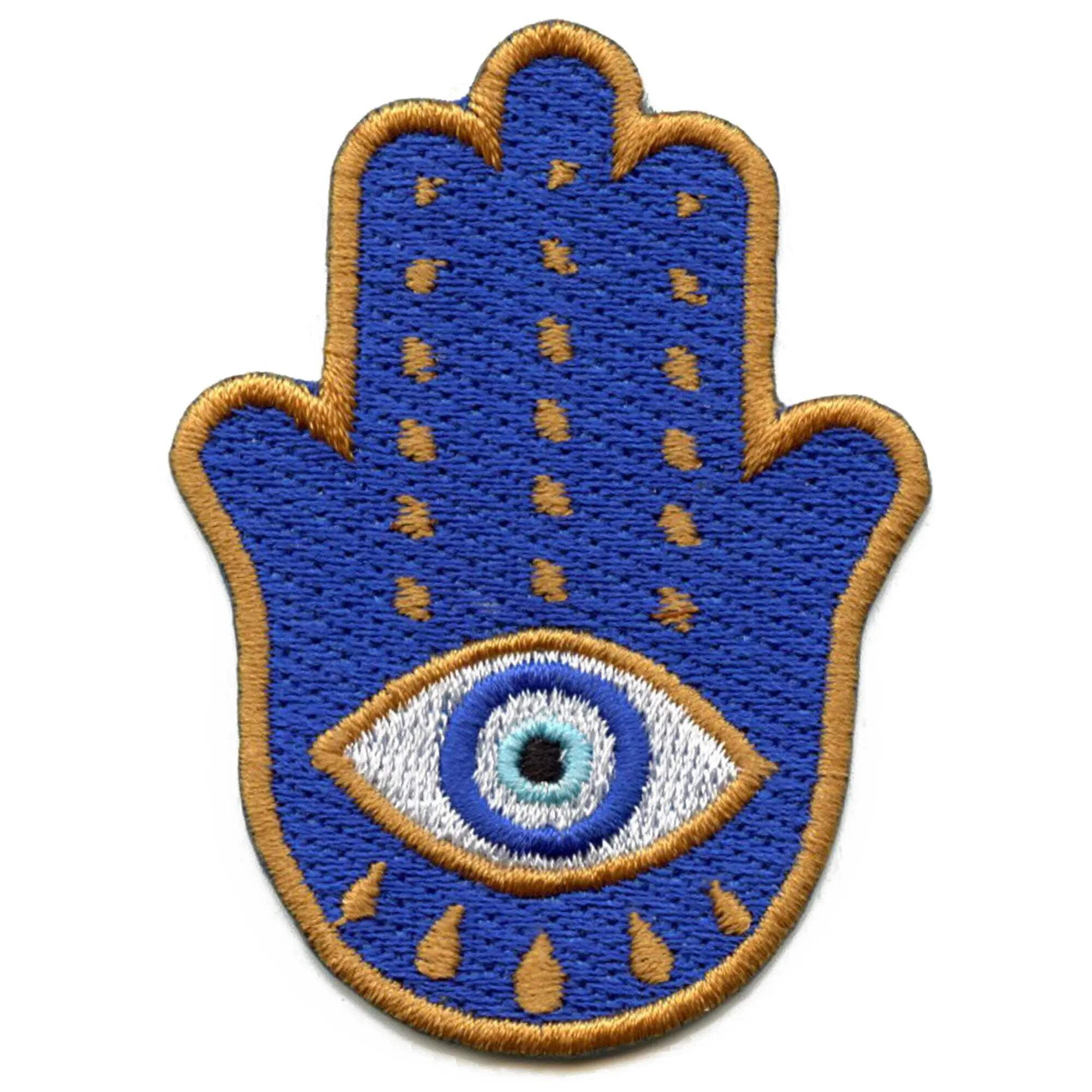 Hamsa Eye Protection Patch Spiritual Good Luck Embroidered Iron On ...