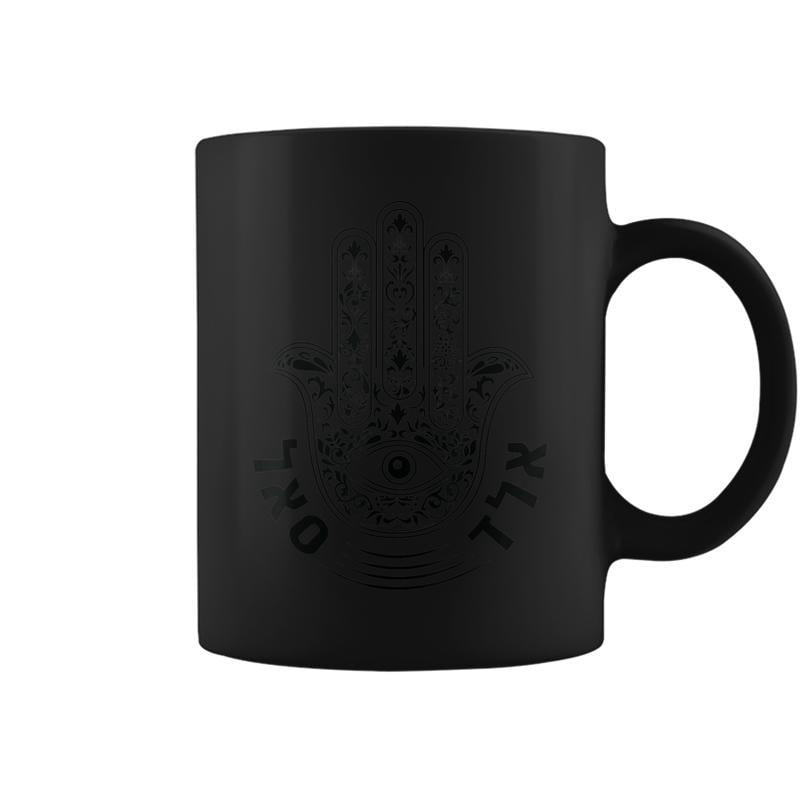 Hamsa Hand Kabbalah Names Of God For Protection Wealth Coffee Mugs ...