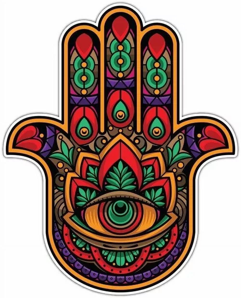 Hamsa Hand Palm Eye Hebrew Car Window Stickerphone Decal Water Bottle ...