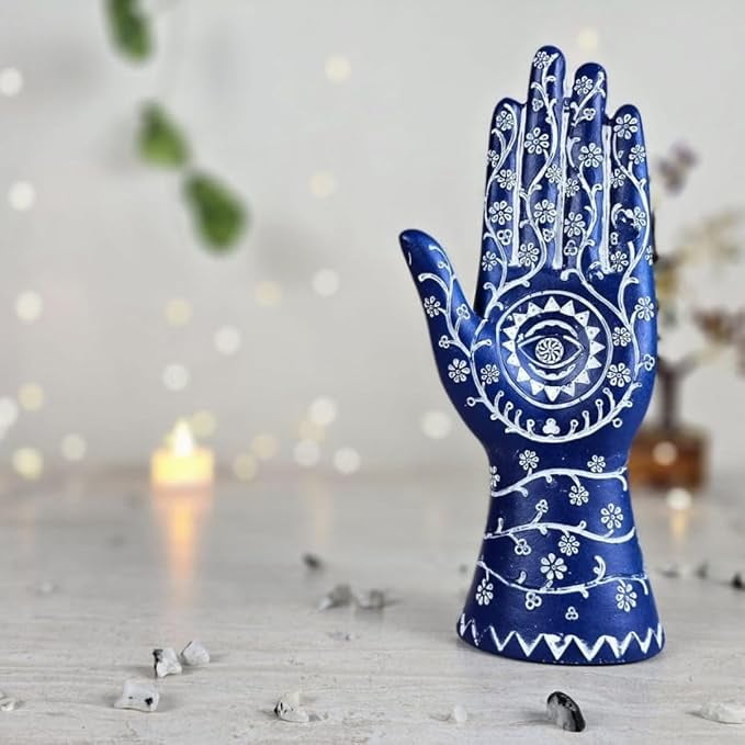 Hamsa Hand Showpiece Evil Eye Design for Home Decor,Living Room, Bed ...