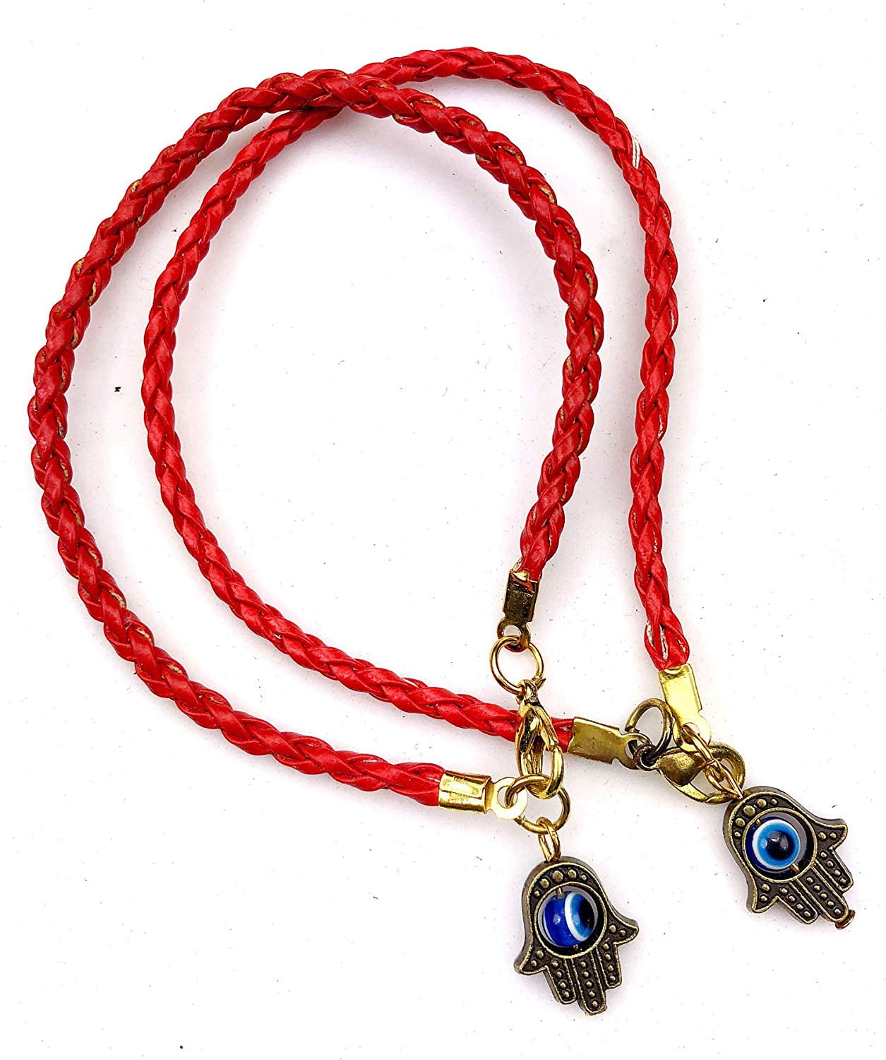Hamsa Red String Line Kabbalah Bracelets Braided String Cord and ...