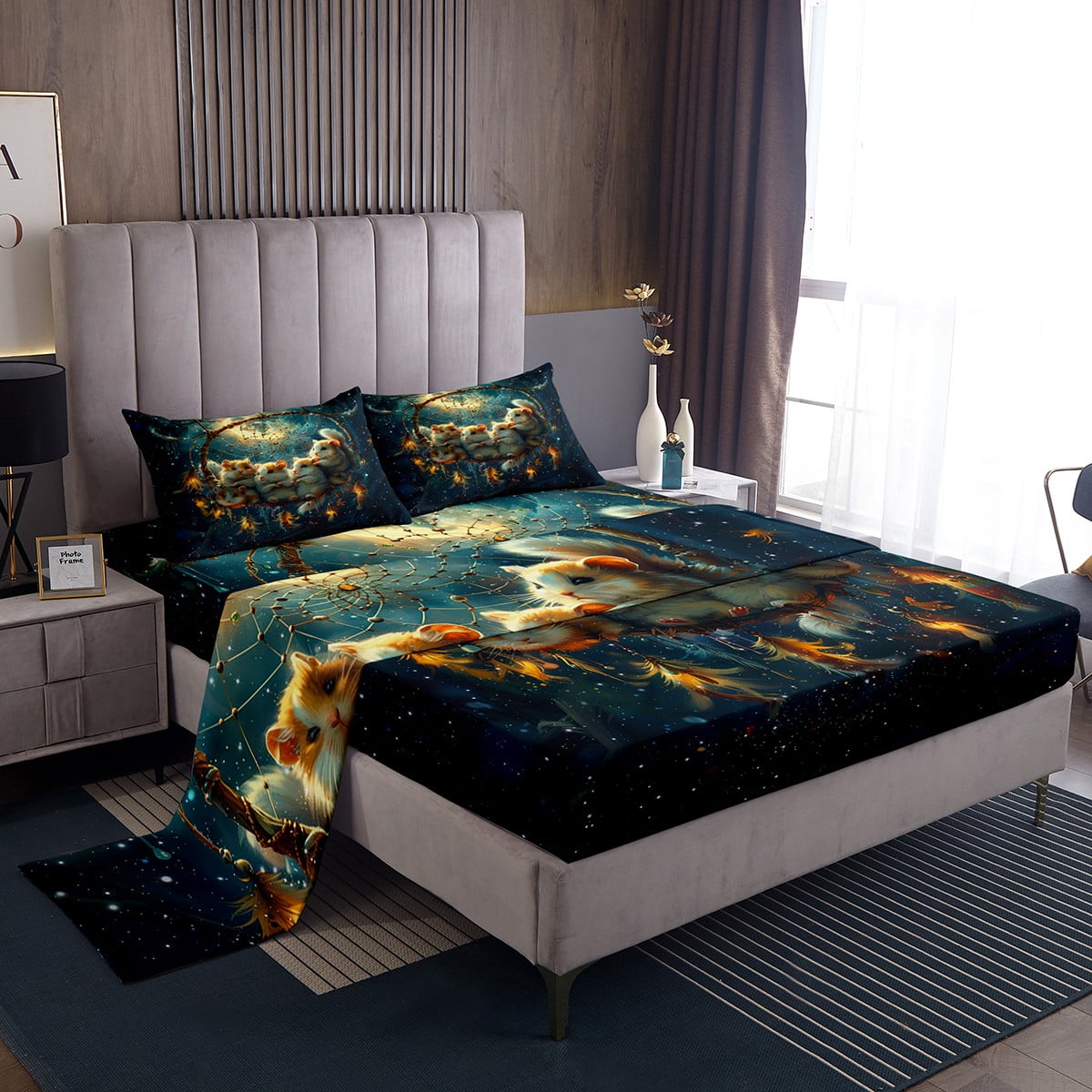Hamster Bed Sheets Set Dreamcatcher Sheet Set Full,Stars Galaxy Sheets ...