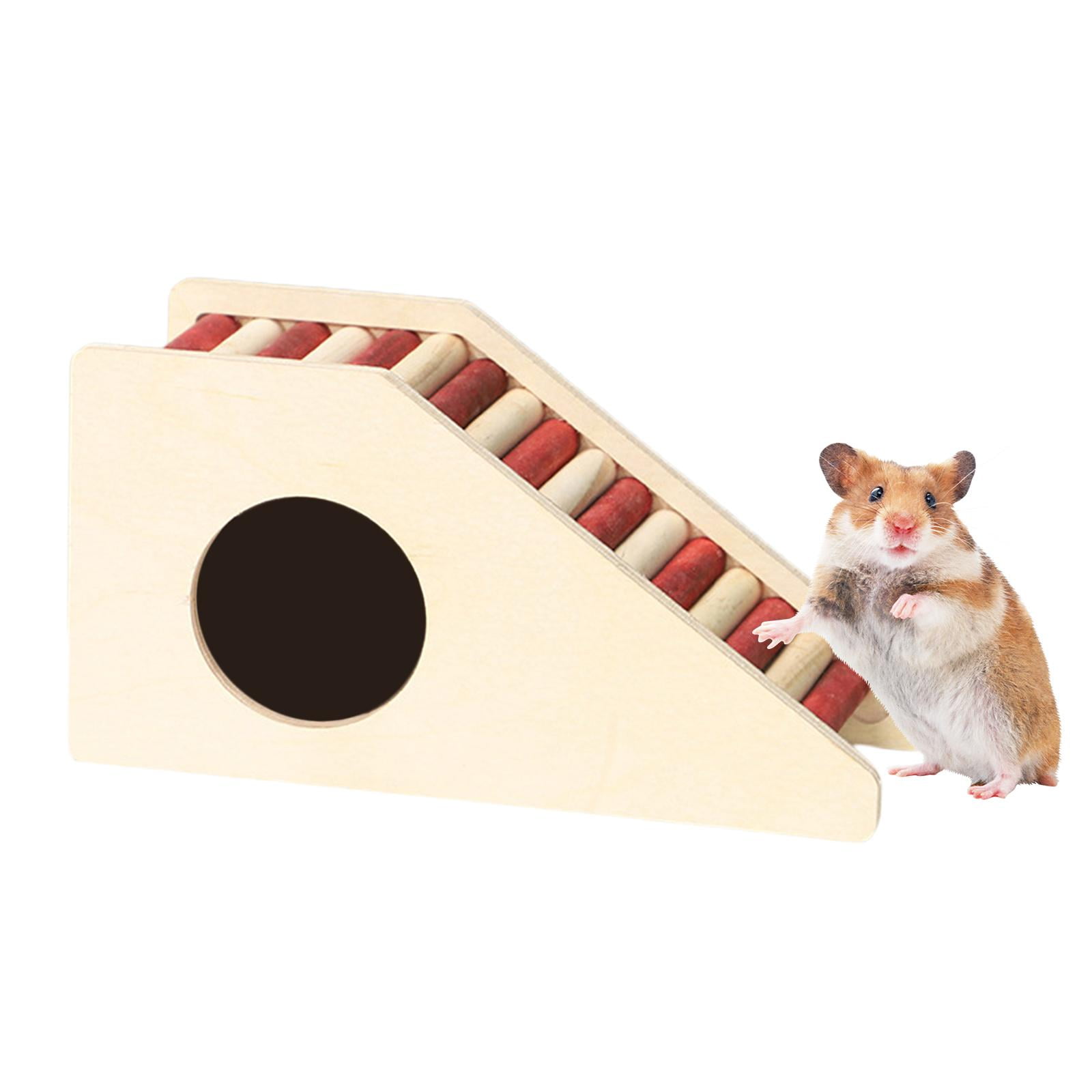 Hamster Bridge Ladder Rodents Natural Wooden Bridge Chew Toys Climbing ...
