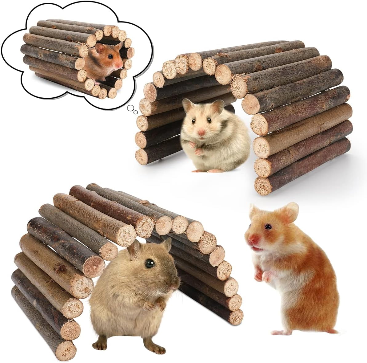 Hamster Cage Accessories, 12 Different Chew Toys for Guinea Pig ...