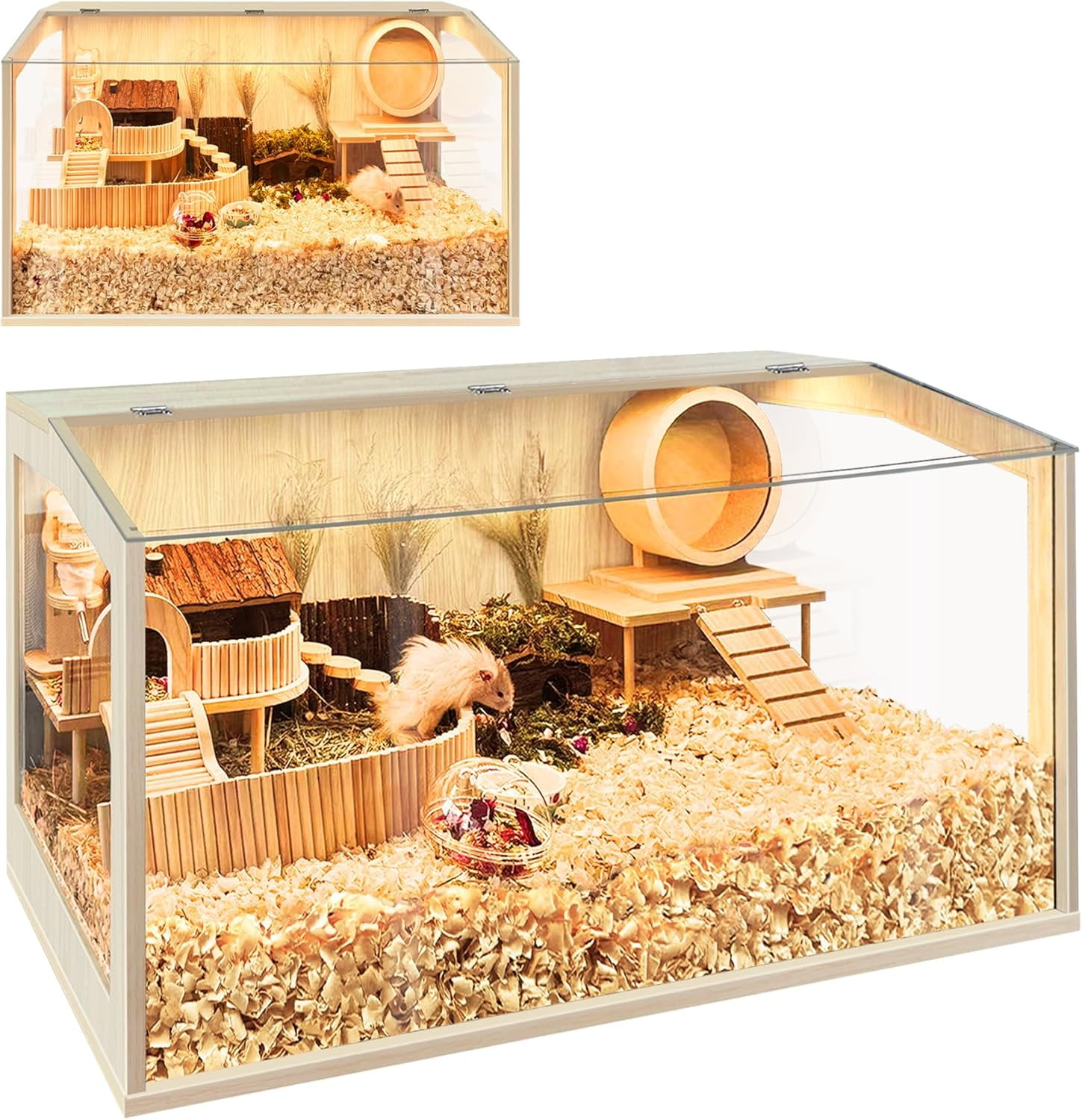 Hamster Cage Chew proof, Large Hamster Cage Guinea Pig Cages Openable ...
