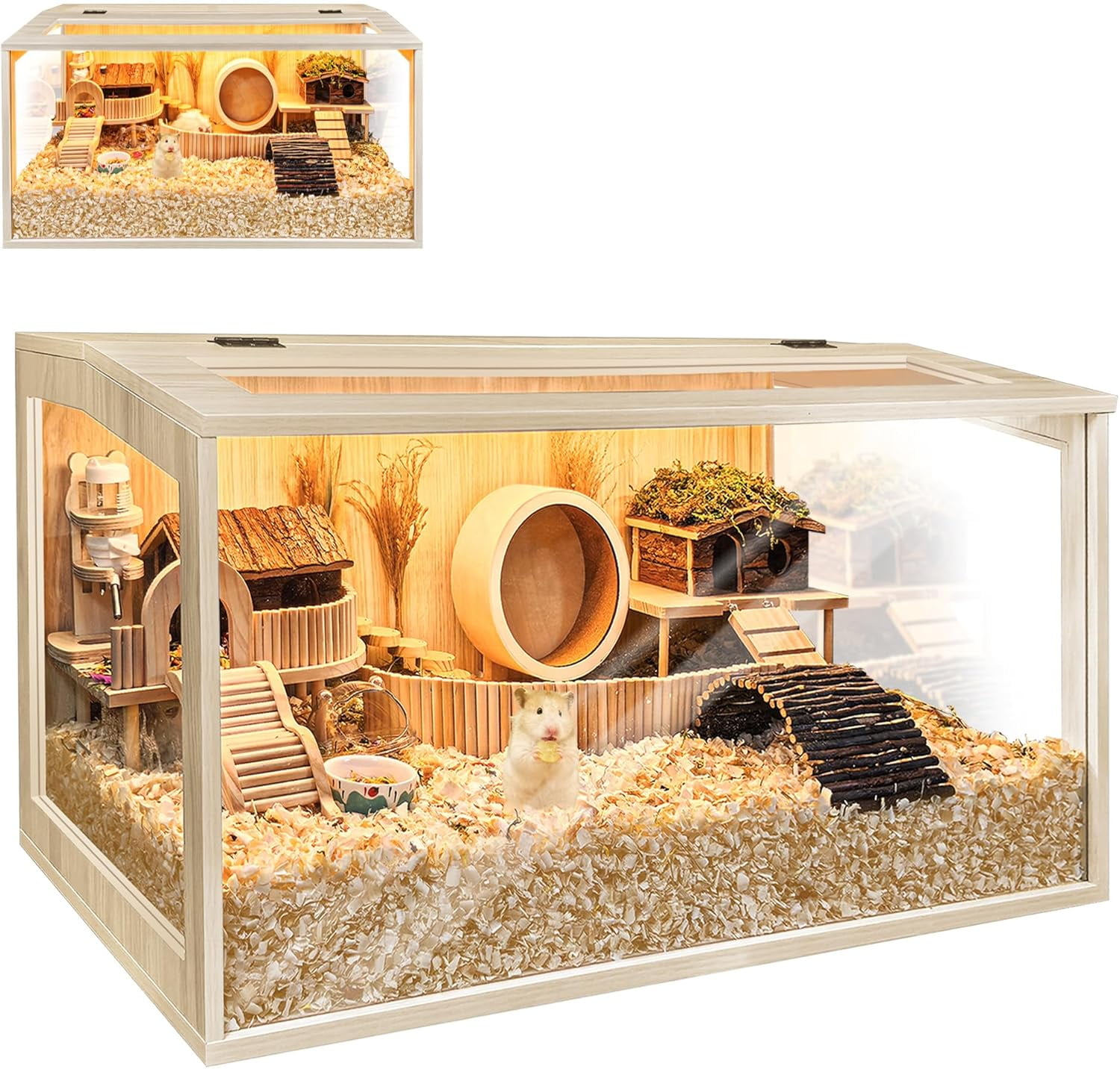 Hamster Cage Chew proof Wooden 24 Inch Guinea Pig Cages Mice and Rat ...
