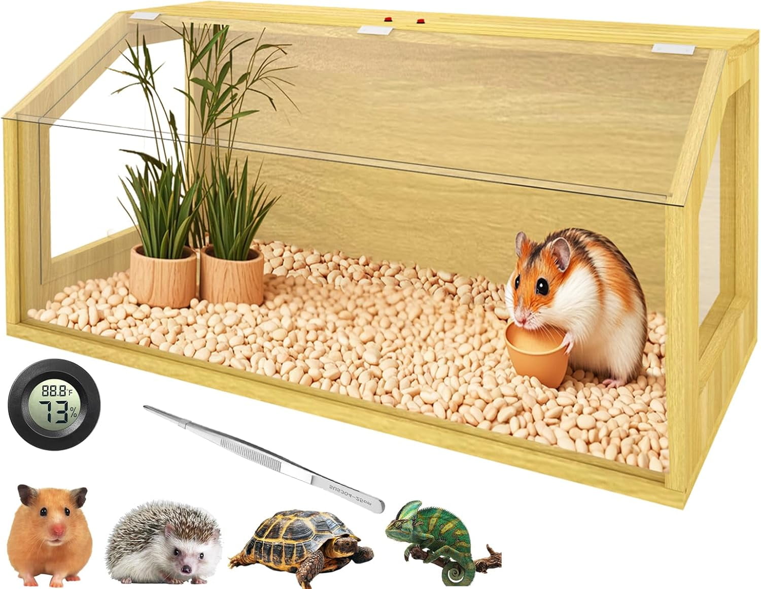 Hamster Cage, Chewproof Large Hamster Cages and Habitats, Wooden Guinea ...