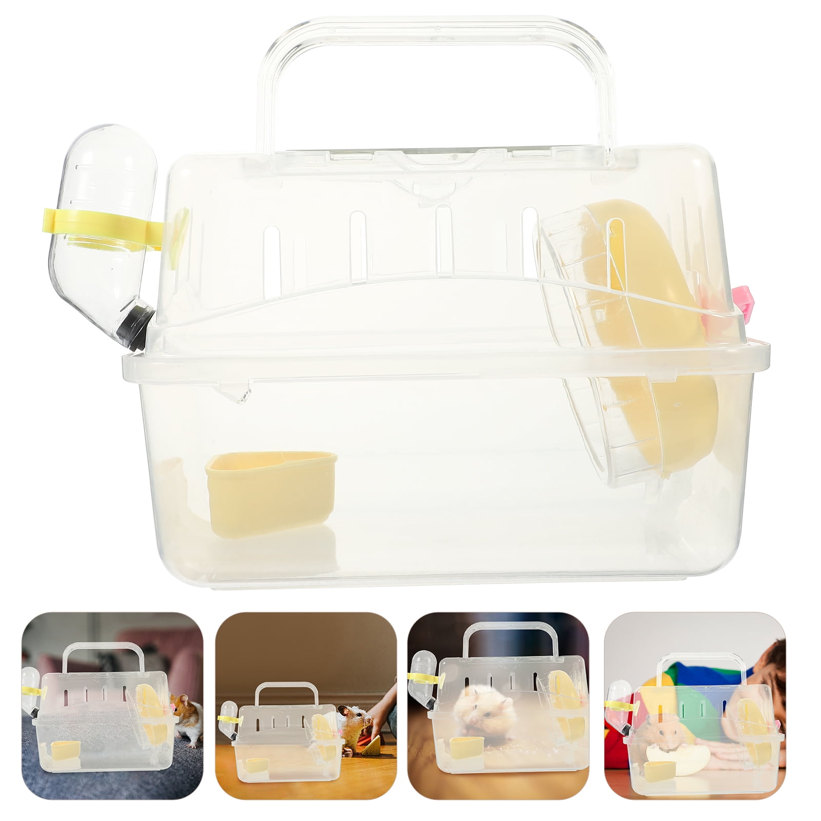 Hamster Cage,Hamster Transparent Cage Portable Pet Mouse Case Hamster ...