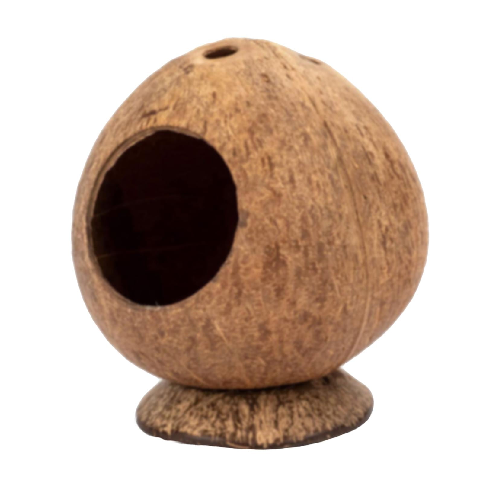 Small Animal Cage: Coconut Shell Hideaway for Hamsters, Bunny, Chinchilla, Gerbil Mice - Walmart.com