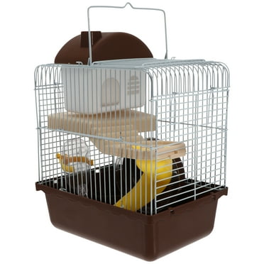 Pawhut 2-Level Hamster Cage with Accessories, Gerbil House, Small ...