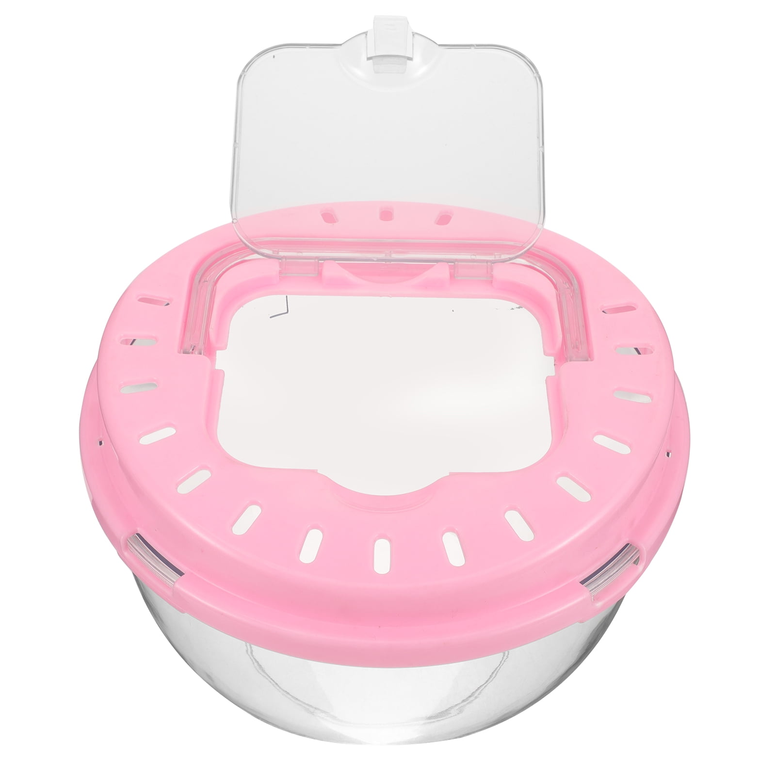 FENGGUIQU Pet Cage For Outdoor Travel Hamster Cage Pink Plastic 1Pcs 8 ...