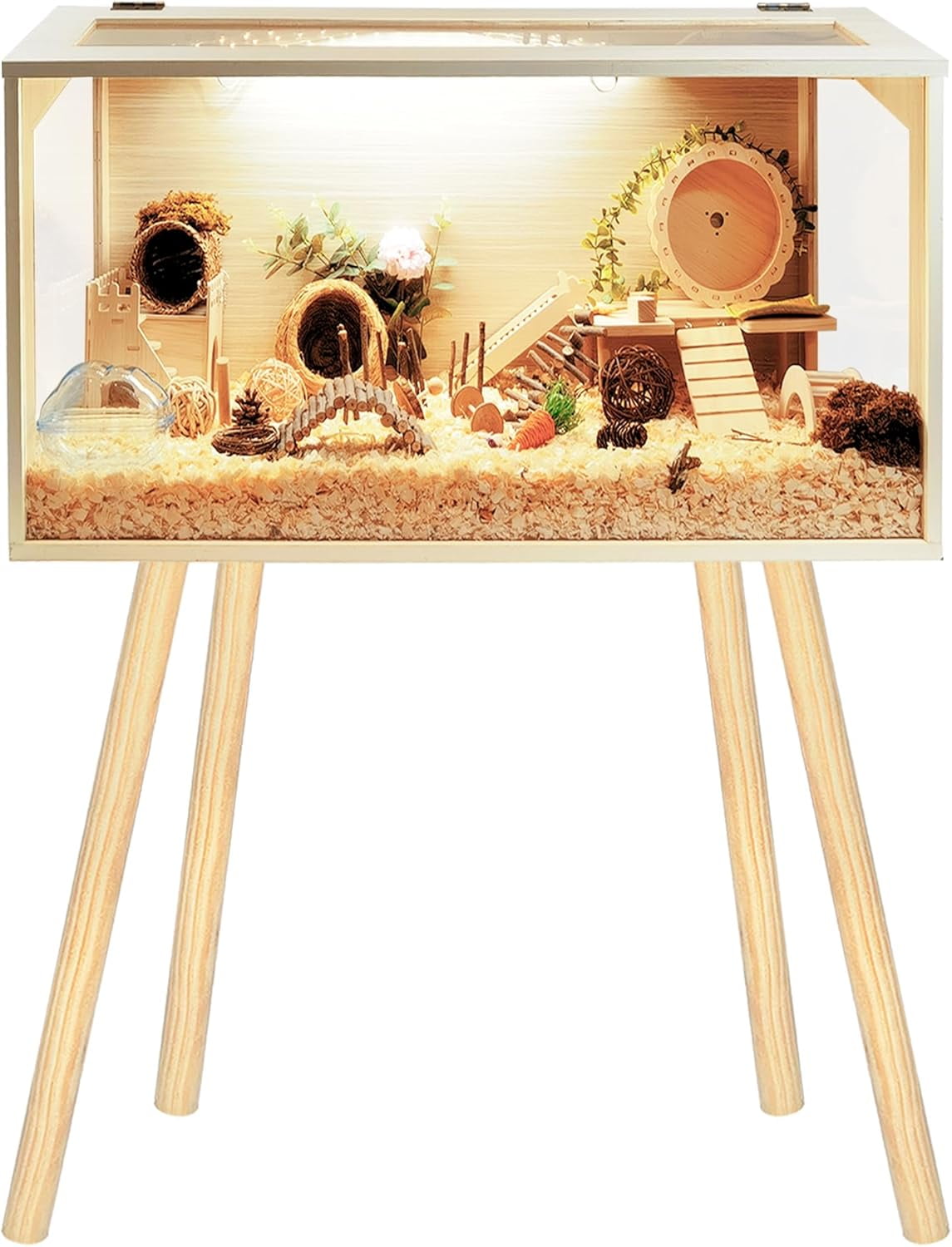 Hamster Cage Wooden Chew Proof, Extra Large Mice and Rat Habitat ...